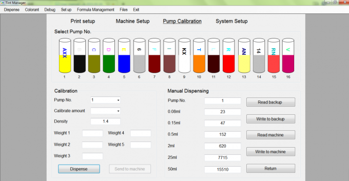 150W Emulsion Paint Tinter Equipment Computerized Color Mixing Machine